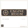 ENGINE ROOM – 12in Sign w/Flywheel – Metal Cast Sign Co.