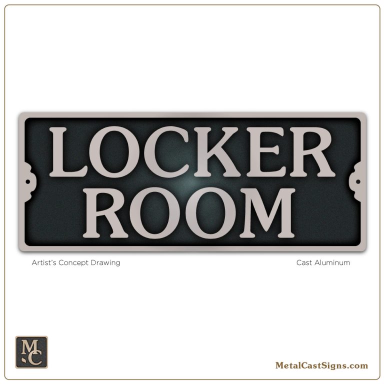 GENTLEMEN – 9.5″ Restroom Sign – Metal Cast Sign Co.